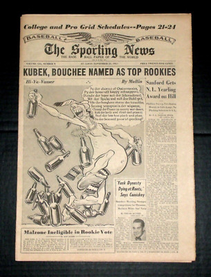 9/25/1957 The Sporting News Baseball Newspaper Magazine | eBay