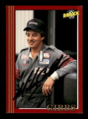 MICKEY GIBBS SIGNED 1992 MAXX RED #93 - NASCAR ON-CARD AUTO | eBay