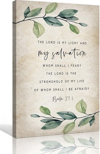 The Lord Is My Light and My Salvation Psalm 27 1 Bible Verse Poster ...