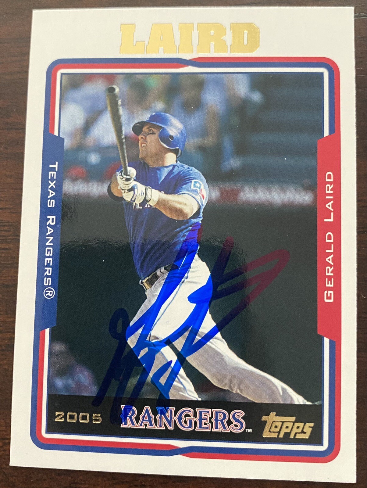 Gerald Laird Auto Signed 2005 Topps Texas Rangers #260 | eBay