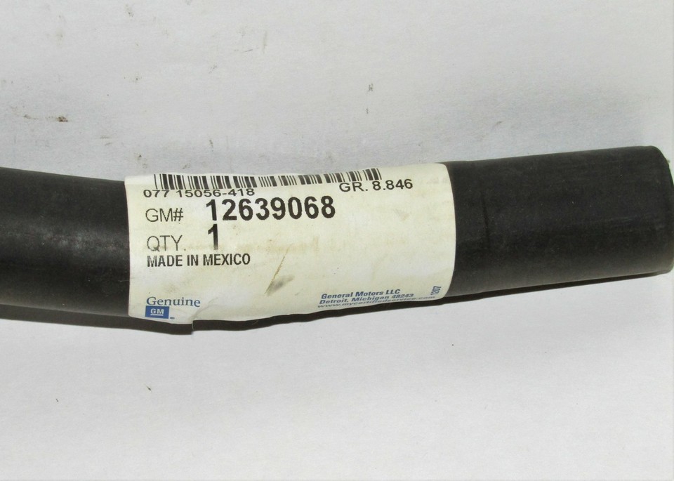 NEW GENUINE GM GENERAL MOTORS HEATER INLET HOSE OEM PART NO. 12639068 ...