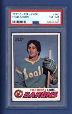 1977-78 OPC O-PEE-CHEE #280 FRED AHERN PSA 8 NM-MT Cleveland Barons | eBay
