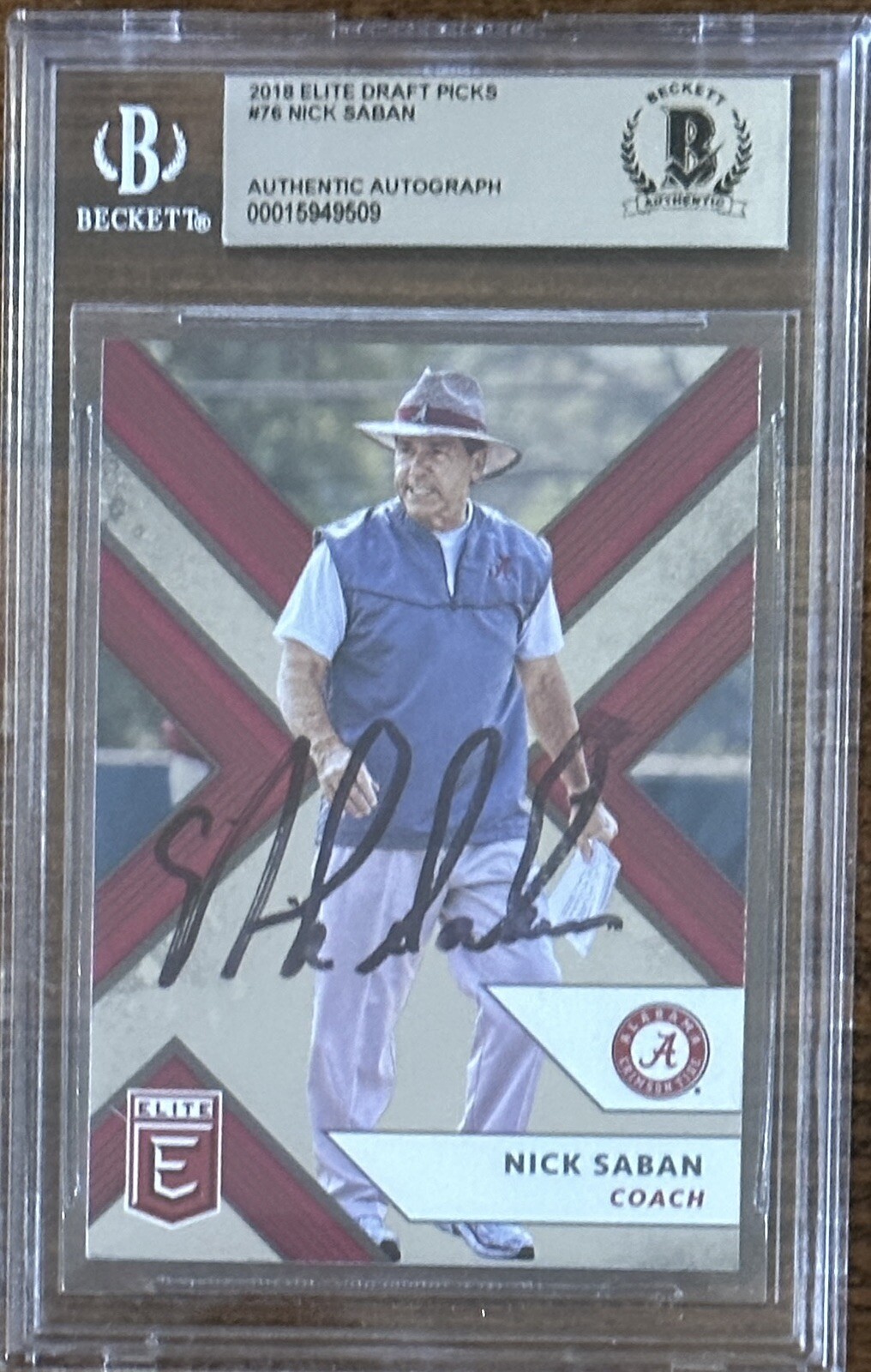 Nick Saban | Autographed Football Memorabilia & NCAA Merchandise