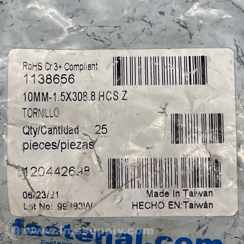 Fastenal 1138656 Bag of 25 Zinc Finish Hex Cap Screws 8535 | eBay UK