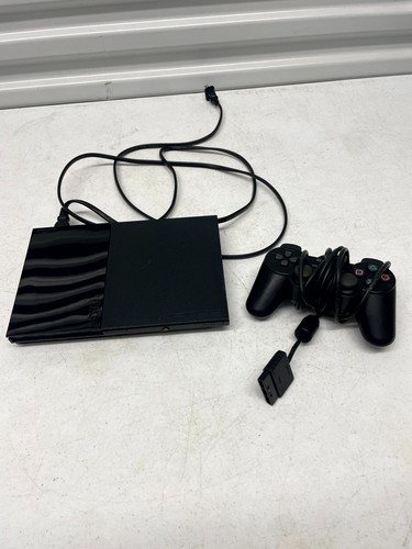 Sony PlayStation 2 PS2 Slim SCPH-90001 Video Gaming Console Black w ...