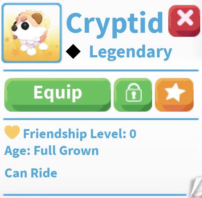 Cheapest On The Market 💶 ⭐️ Cryptid Adopt Me Pet Roblox ⭐️BIG PROMO (63 ...