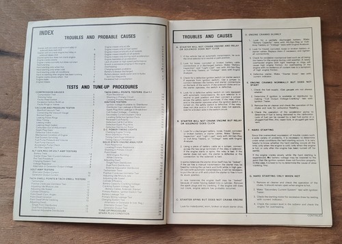 Vintage 70s Test Equipment Operating Manual Automotive Tune-Up Guide 98 ...