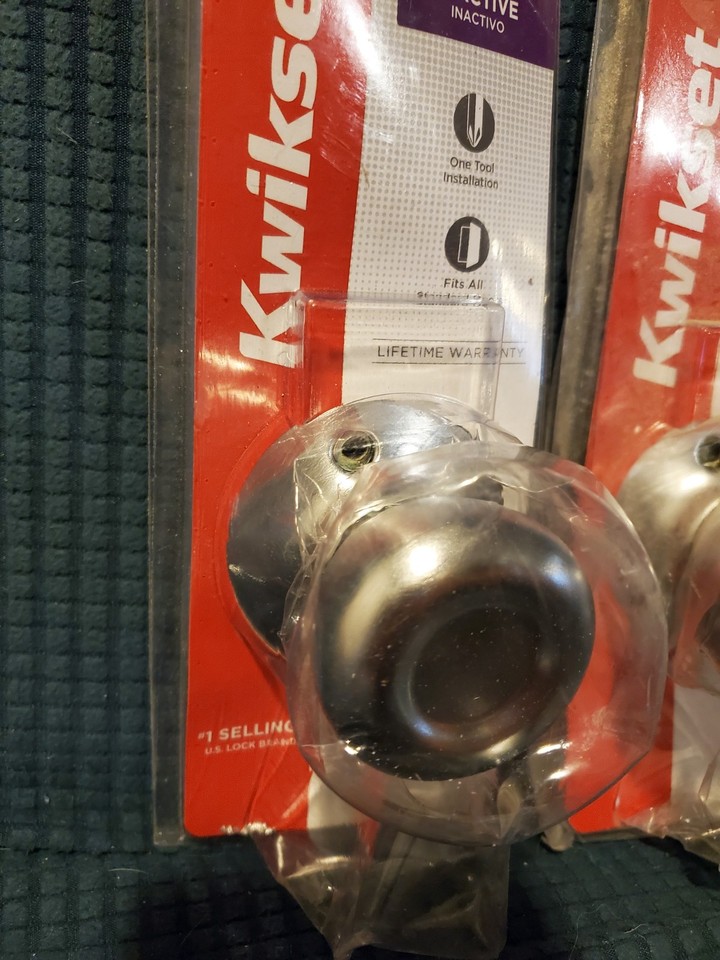 Lot of 2 Kwikset Tylo Dummy Inactive Push/Pull Door Knob Satin Chrome | eBay