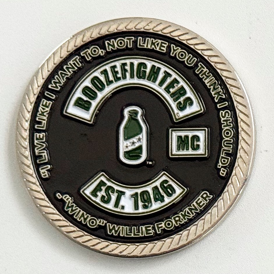 BoozeFighters Ellis County Texas Challenge Coin - MC Est. 1946 Motto ~9 ...