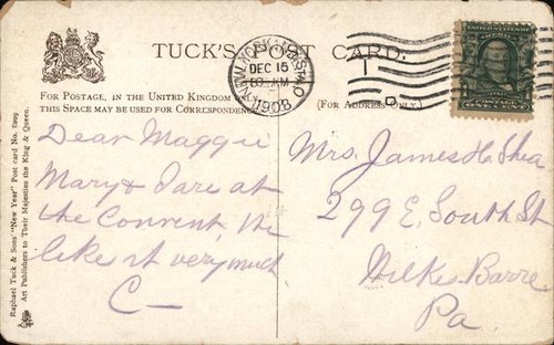 New Year/Animals Cats Celebrating the New Year Tuck 1908 Maurice ...