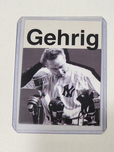 Lou Gehrig Artist Signed Baseball Art Card 1/10 | eBay