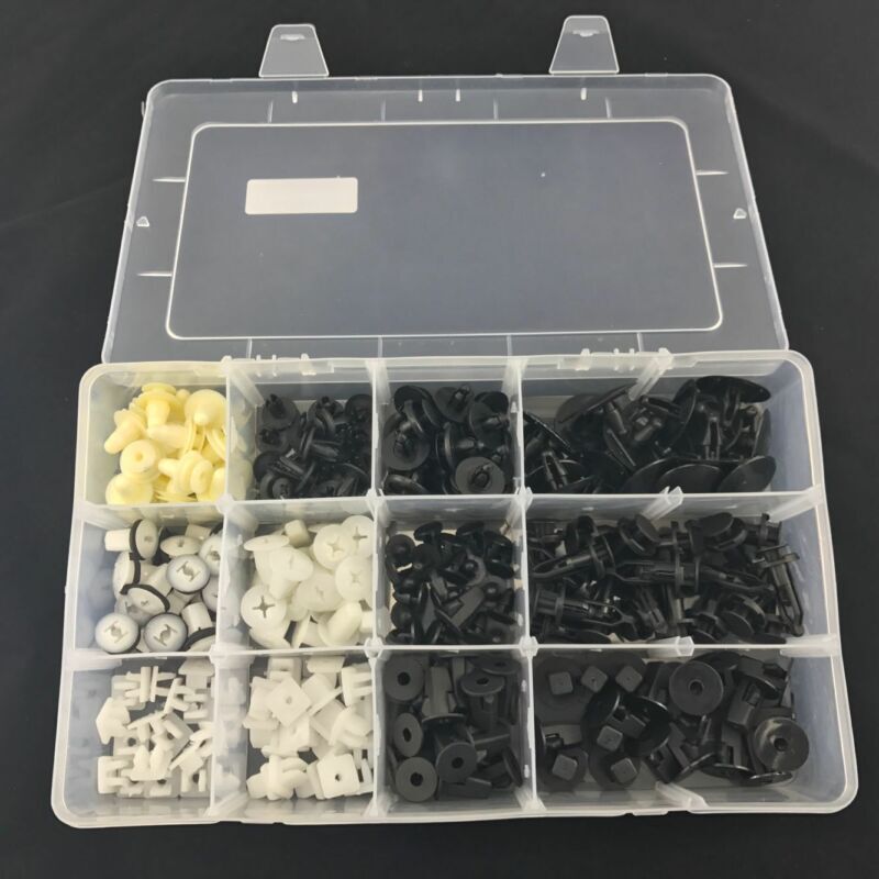 240Pcs 12 Sizes Interior Door Trim Plastic Panel Retainers Clips Kit ...
