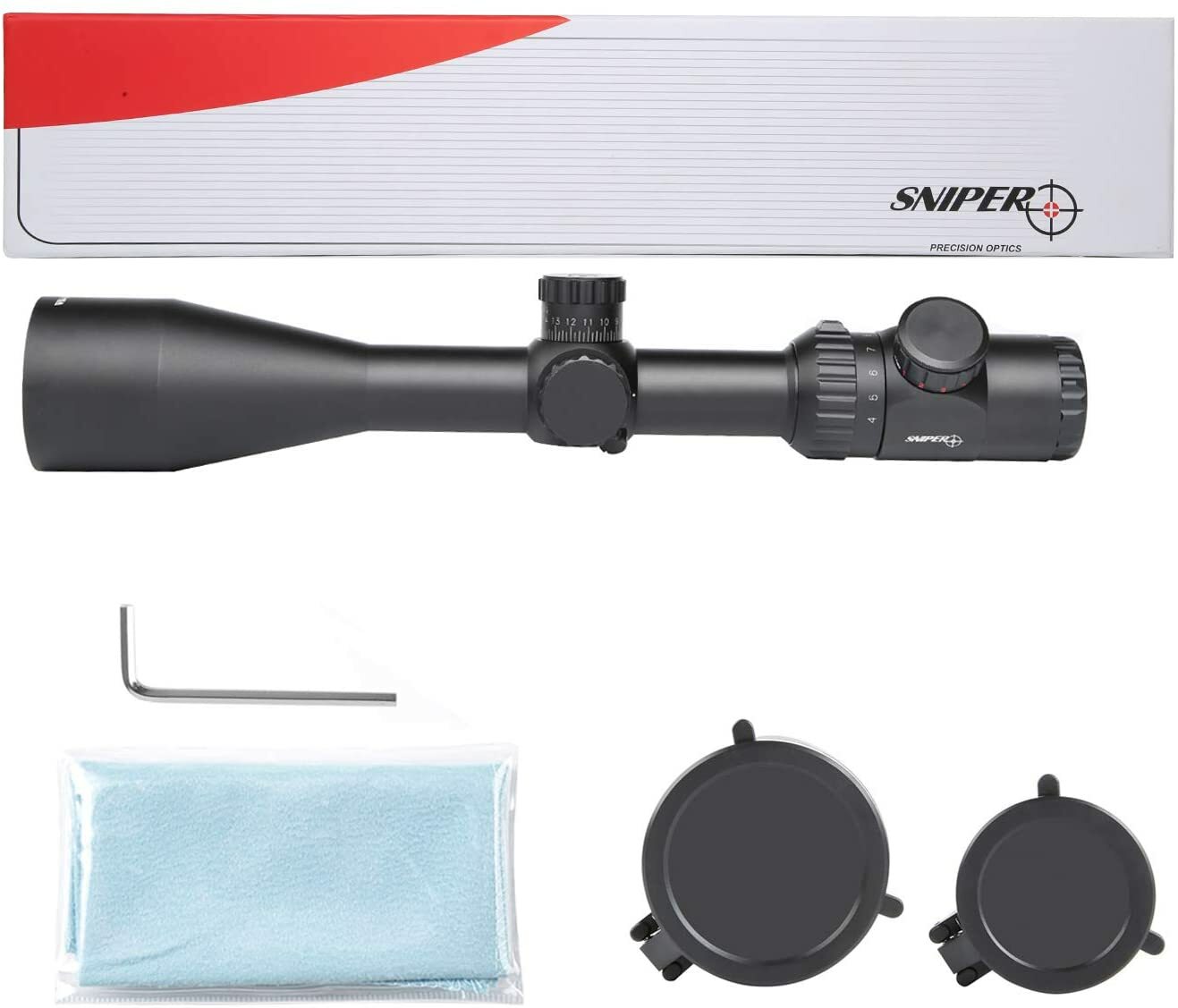 Sniper MK4-16X50mm Hunting Rifle Scope Illuminated Reticle Side ...
