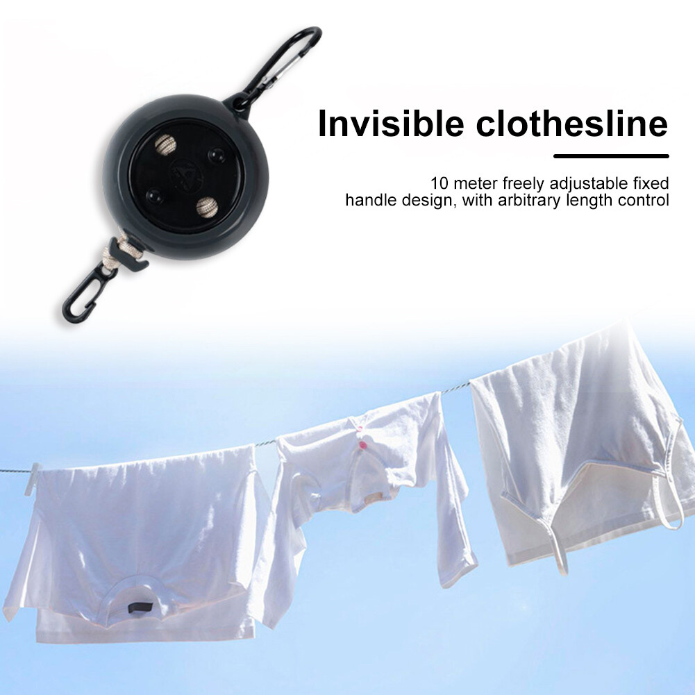 Washing Line with Stainless Steel Clamp Rotating Storage for Travel ...