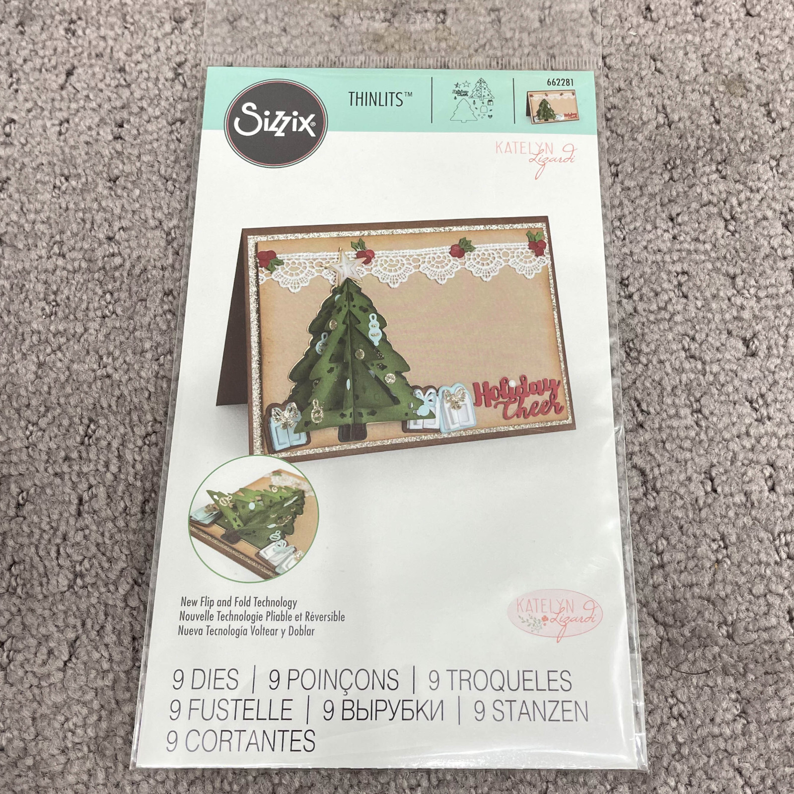 Sizzix Thinlits Die Set 9 Pack Christmas Tree Flip Fold 662281 | eBay