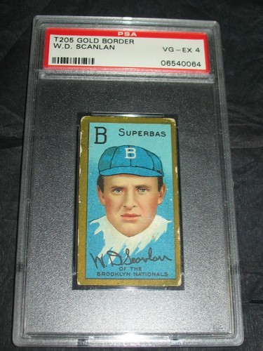 1911 T205 Gold Border Doc Scanlan PSA VG/EX 4 ~Brooklyn NL. | eBay