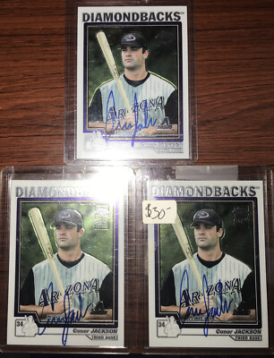 CONOR JACKSON 2004 TOPPS CHROME ROOKIE AUTO Lot Of 3 Cards. Autograph ...