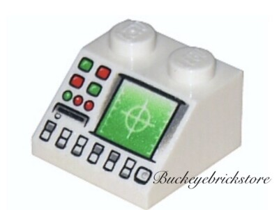 NEW Lego WHITE 2x2 SLOPE Computer Screen Radar Control Switch Gauge ...