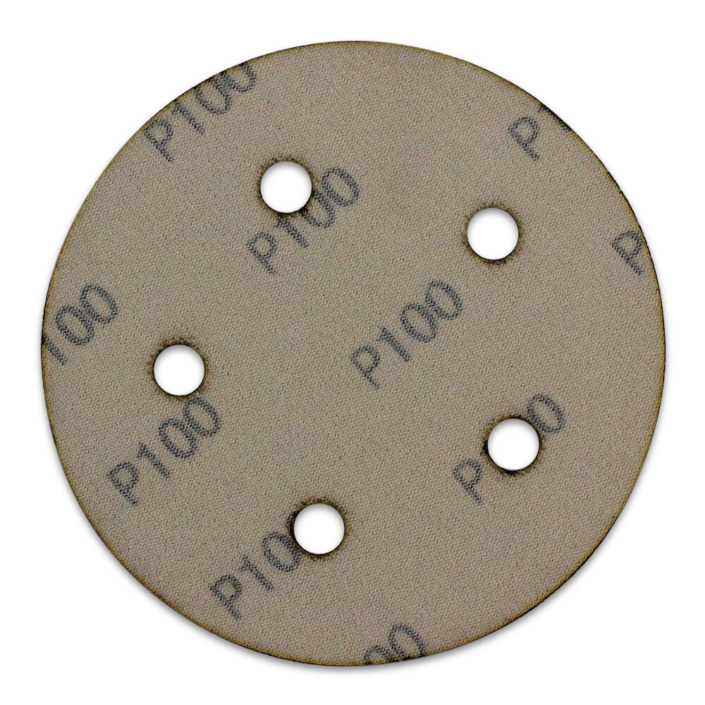 100 Pack - 5" Inch 5 Holes 400 Grit Hook & Loop Sanding Discs Orbital ...