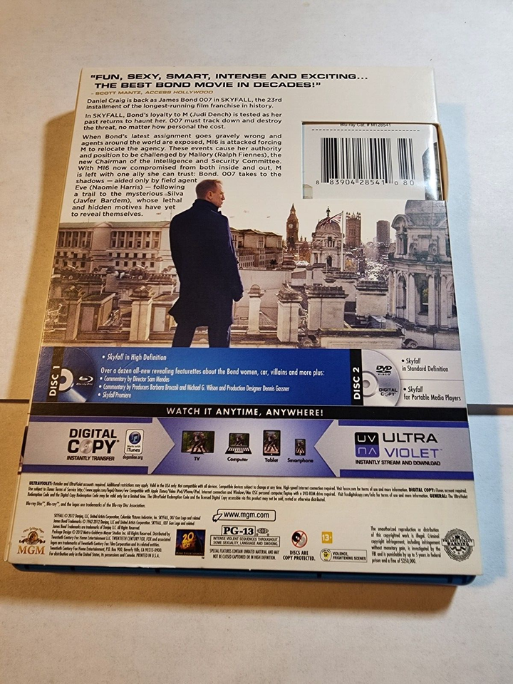 Skyfall (Blu-ray/ DVD + Digital Copy) - VG+/EX D13 | eBay
