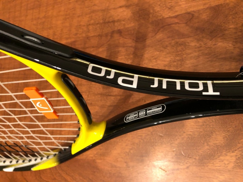 Head Tour Pro Tennis Racquets Yellow and Black 4 3/8" Grip 3 EUC Very ...
