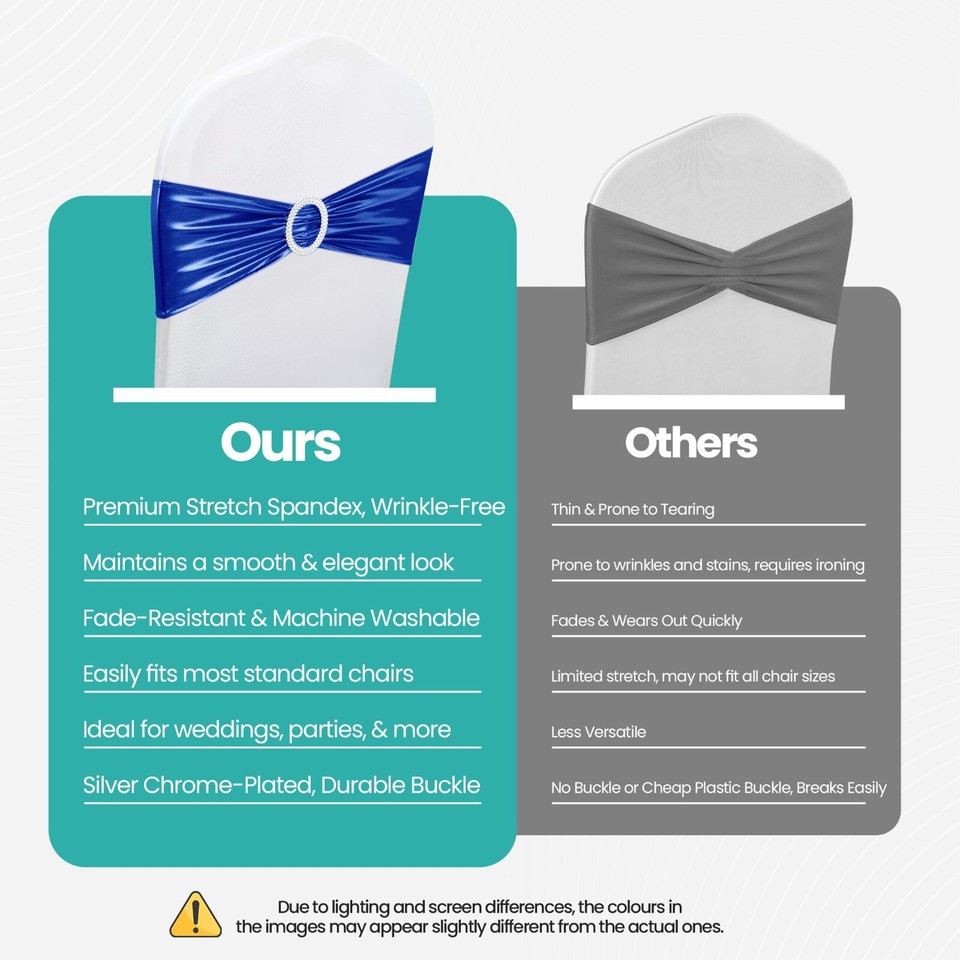 Spandex Chair Band with Buckle Stretch Chair Cover Band Wedding Decor ...