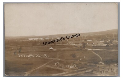 RPPC Railroad Train Yard in FORSYTH MT Montana Vintage Real Photo ...
