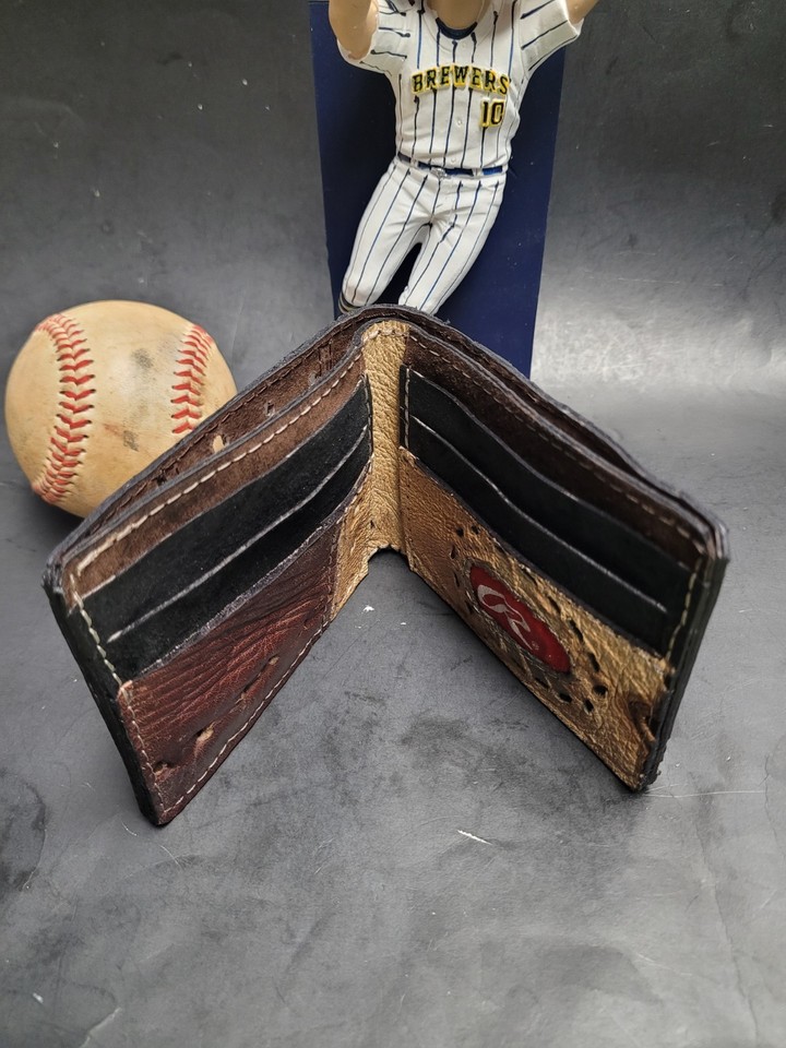 Rawlings Baseball Glove HandMade Bifold Wallet Rare Wallet 8 Cards ...