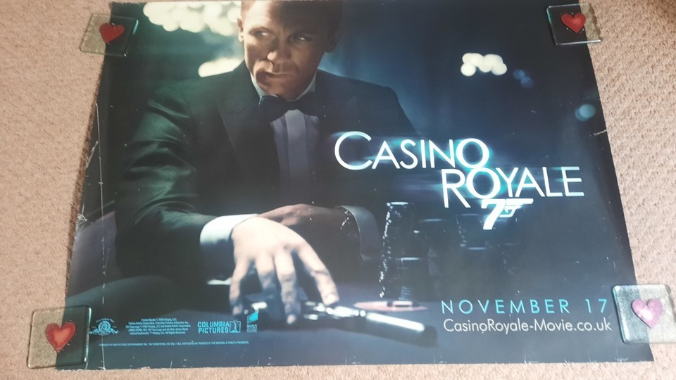 CASINO ROYALE 2006 UK QUAD CINEMA POSTER 30”x40” JAMES BOND 007 ( RARE ...