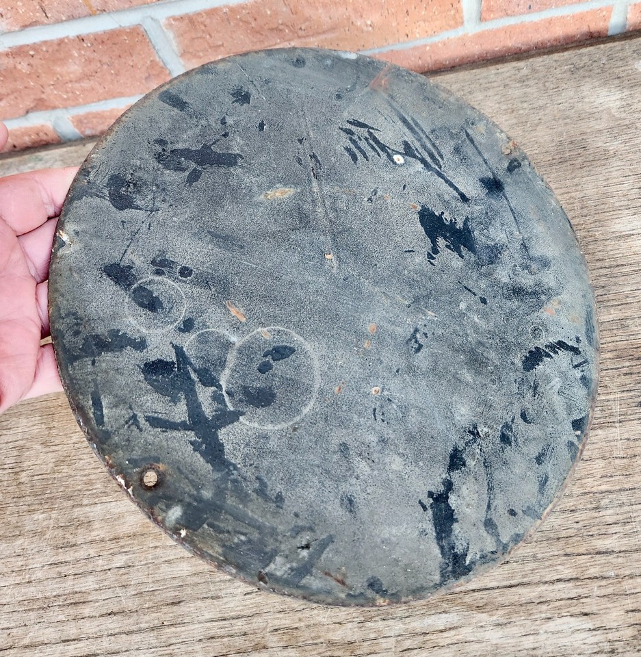 SUPERB LARGE ROUND HONDA MOTORCYCLE - BORN REBEL ENAMEL SIGN - MANCAVE ...