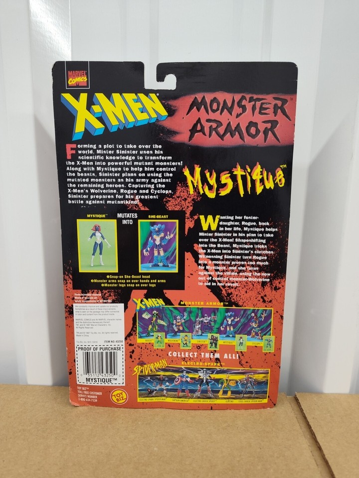 Marvel Comics X-Men Monster Armor: MYSTIQUE - Toy Biz 1997 - Sealed NIP ...