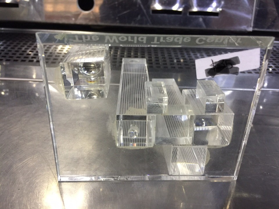 World Trade Center WTC Vintage 70's 3-D Crystal Glass Souvenir ...