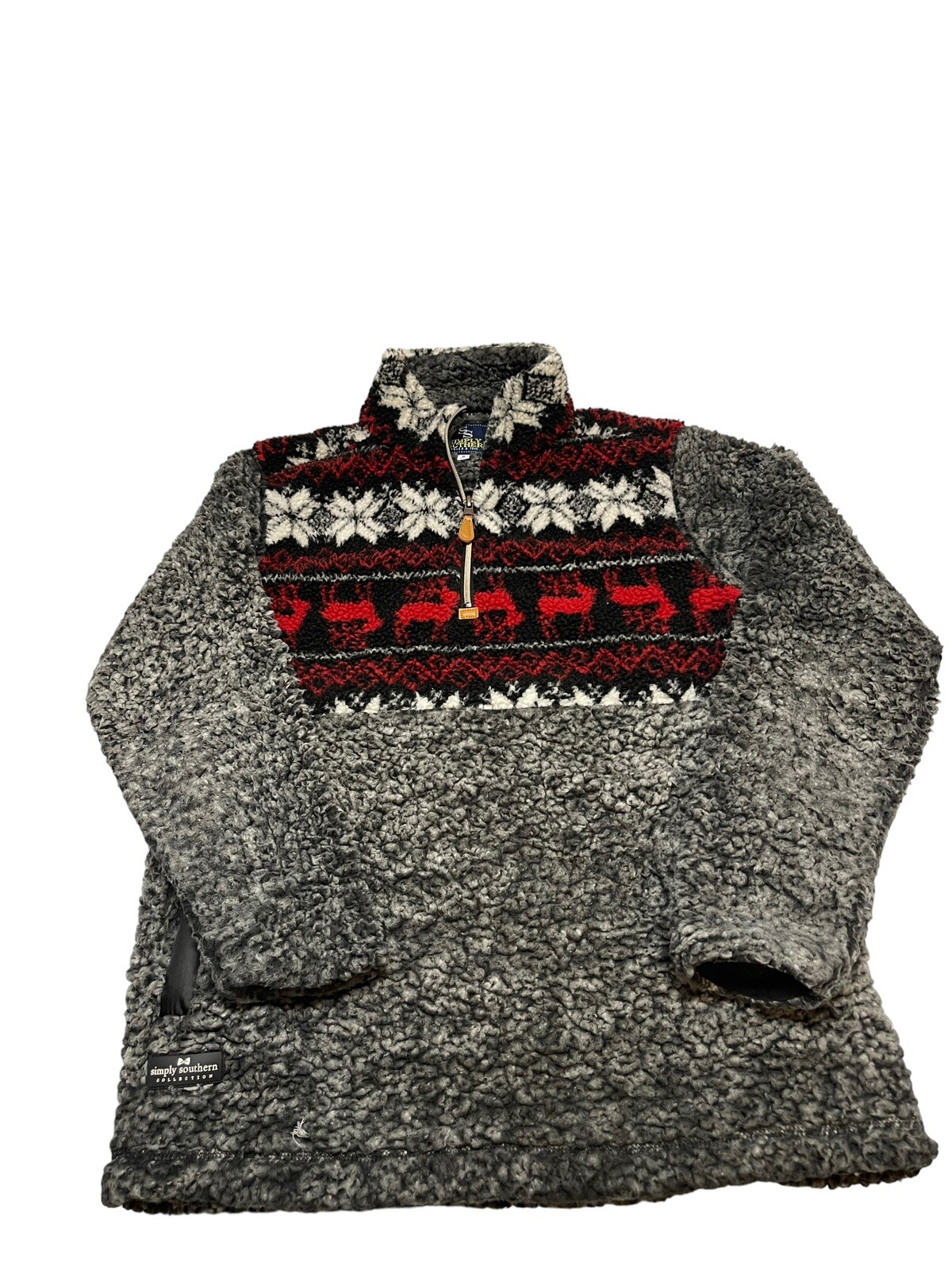 Simply Southern Nordic Alpine 1/4 zip pullover faux S… - Gem