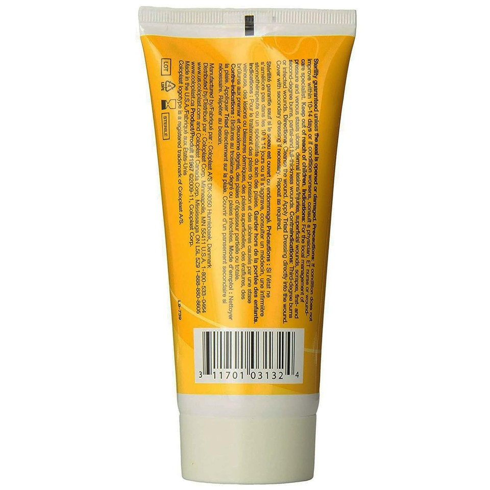 Hydrophilic Wound Dressing Paste Triad First Aid Wound Care 2.5oz Tube ...