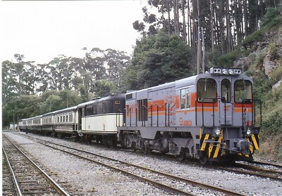 SPAIN * FEVE Diesel loco # 1612 with passenger train at Ribadesella | eBay