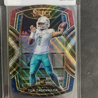 TUA TAGOVAILOA 2020 SELECT CLUB LVL DIE-CUT TRI-COLOR PRIZM RC #245 ...