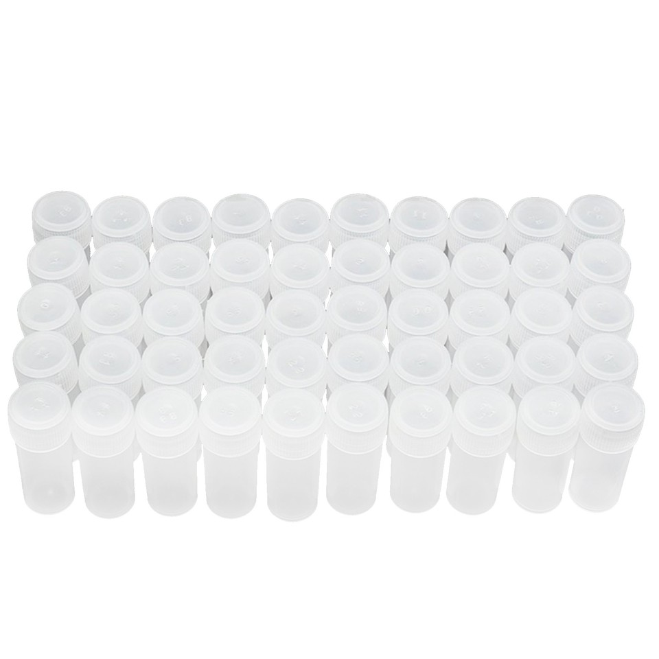 5ml Volume Plastic Small Bottle Vial Storage Container Sample ...