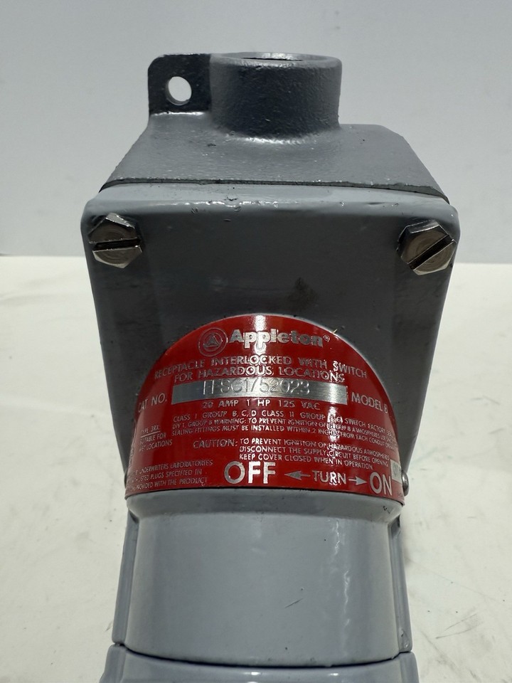 APPLETON EFSC1752023 Explosion Proof Receptacle 20AMP 3 Pole NEW NO BOX ...