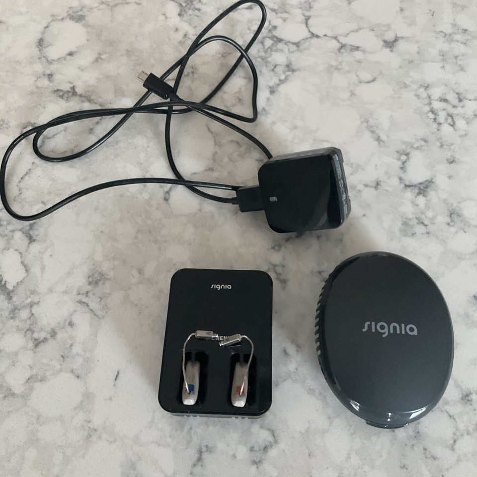 Signia Pure Charge & Go 3NX Hearing Aids W/Charger & Case TESTED, FREE ...