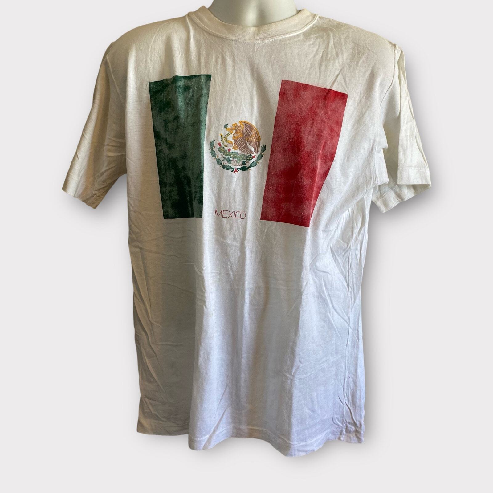 Vintage Mexico Flag Single Stitch - Gem