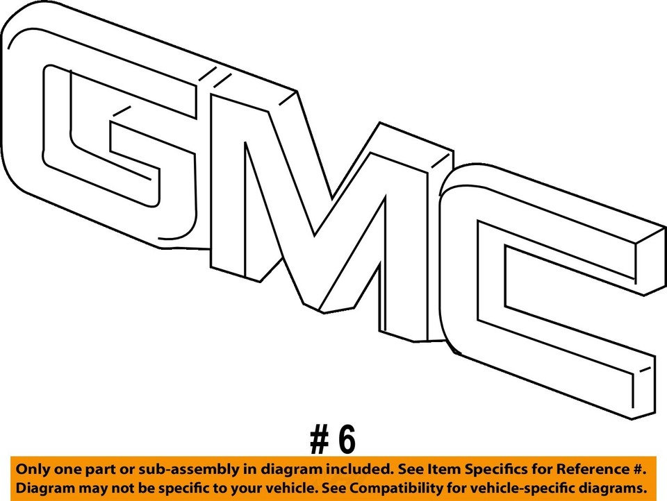 GMC GM OEM Terrain Front Bumper Grille Grill-Emblem Badge Nameplate ...