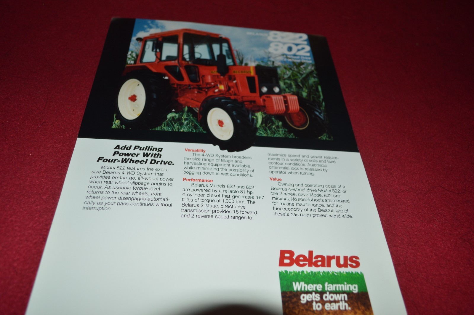 Belarus 802 822 Tractor Dealer's Brochure YABE8 | eBay