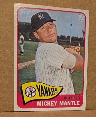 1965 TOPPS MICKEY MANTLE #350 MK YANKEES READ Description Has A Mark | eBay