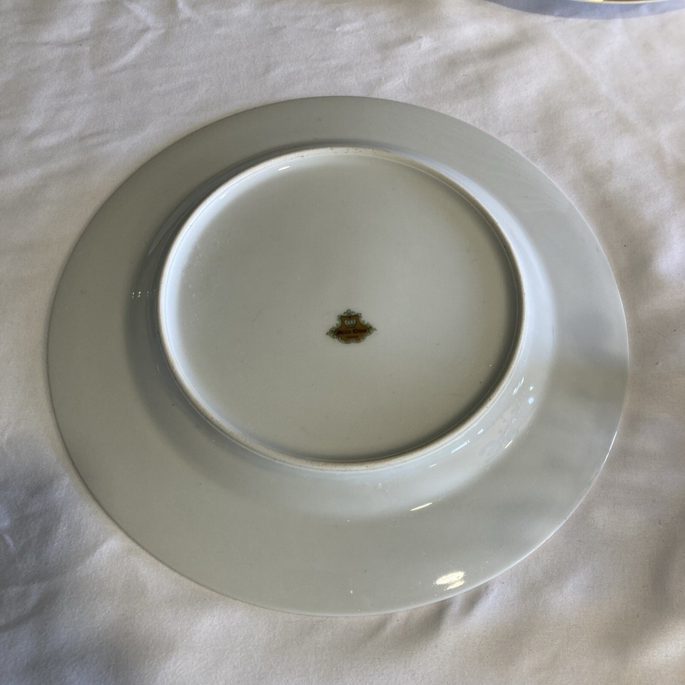 10" Dinner Plate Paris Green Border Meito Flowers - Mint Condition | eBay