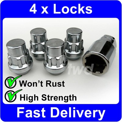 4 x COMPATIBLE ALLOY WHEEL LOCKING NUTS FOR FORD FIESTA (M12x1.5) LUG ...