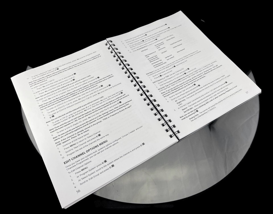 Uniden BCD996P2 Instructions Operating Manual User Guide Coil Bound | eBay