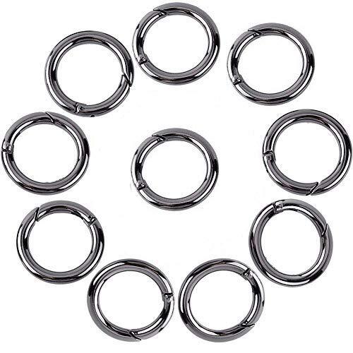 10 Pieces Carabiners Rings - Zinc Alloy Round Carabiner Loaded Gate ...