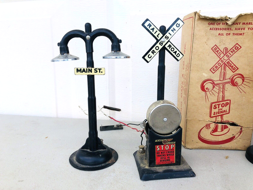 Vintage Marx Railroad Lights Signal Crossing Lights Boxes Lot | eBay