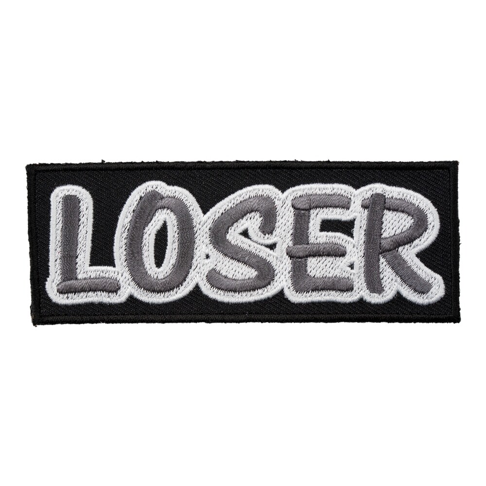 Loser Gray & White Iron On Patch, Funny Patches | eBay