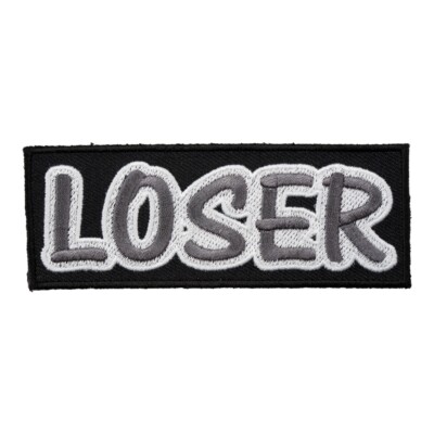 Loser Gray & White Iron On Patch, Funny Patches | eBay